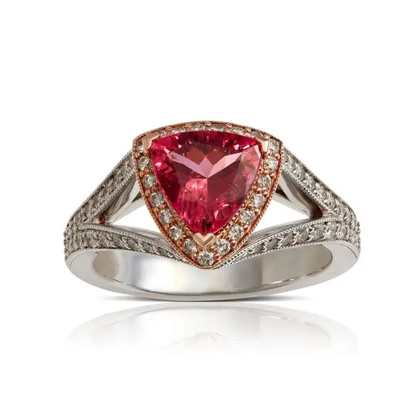 Benbridge 14k Two-tone Spinel And Diamond Ring - Pink