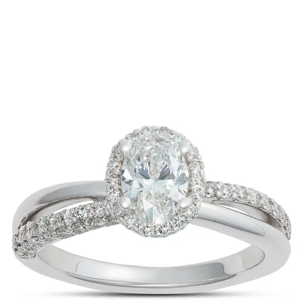 Benbridge Diamond Engagement Ring In 14k White Gold - H-i