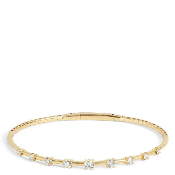 Benbridge Round Diamond Bangle In 14k Yellow Gold - Yg