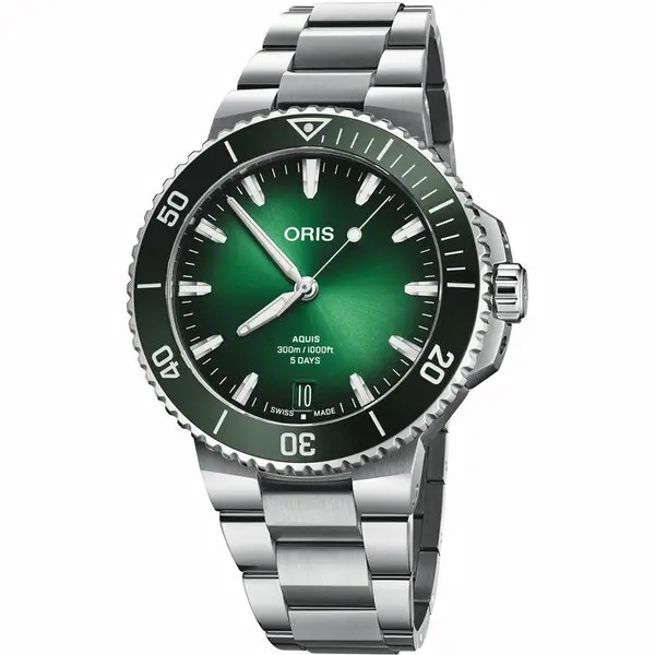 ORIS Aquis Date Calibre 400 43.5mm Watch - Stainless Steel