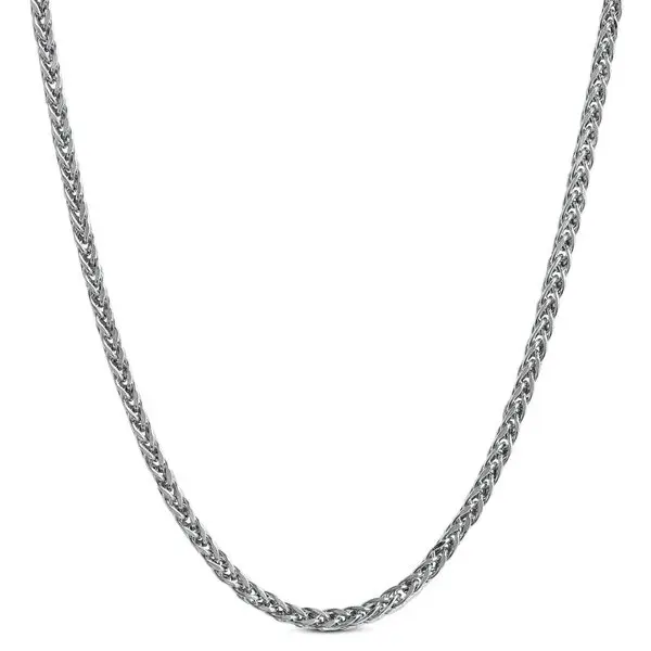 Benbridge 14k White Gold 1.25mm Square Wheat Chain Necklace - Wg
