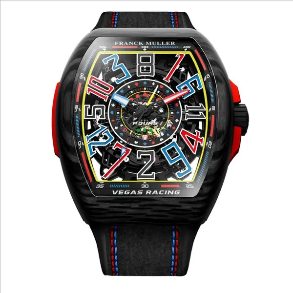 Franck Muller Vanguard Crazy Hours Vegas Racing Watch, 44mm - Carbon Fiber