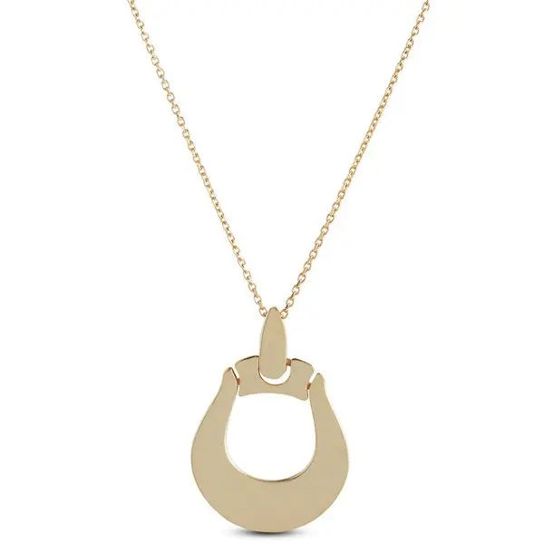 TOSCANO Hinged Doorknocker Pendant Necklace - Yg