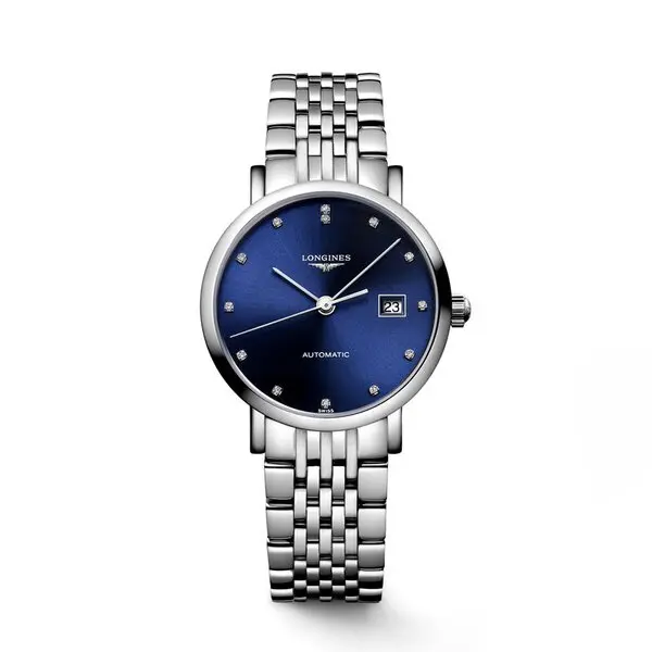 LONGINES Elegant Collection Sunray Blue Dial Watch, 29mm - Stainless Steel