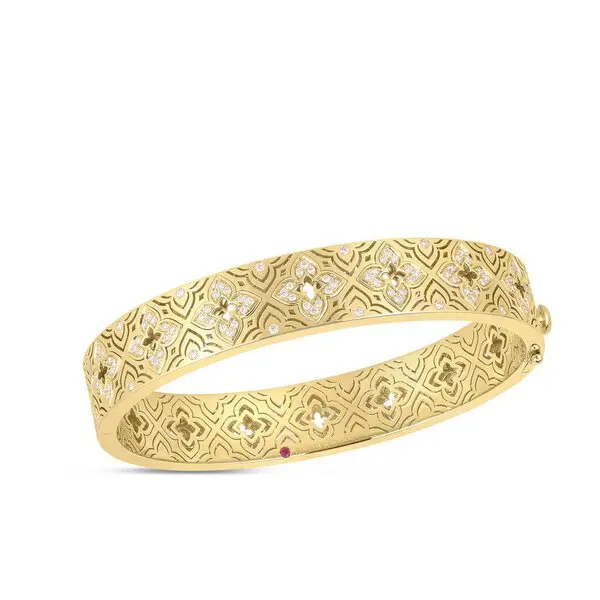 Roberto Coin 18k Yellow Gold Venetian Princess Diamond Bangle - Yg