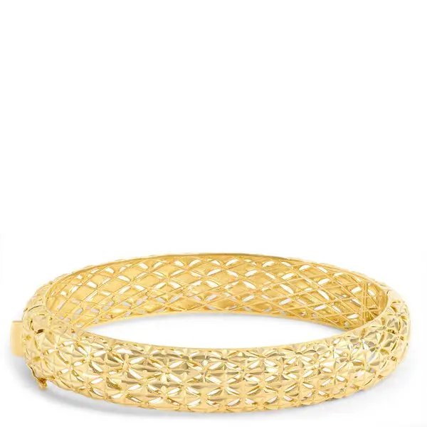 TOSCANO 14k Yellow Gold Lattice Bangle - Yg