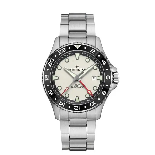 Hamilton Khaki Navy Scuba Automatic Gmt Silver Dial 43mm Watch - Stainless Steel