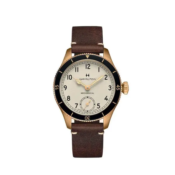 Hamilton Khaki Pilot Pioneer Mechanical Bronze Dial Watch - Bronze / Titanium