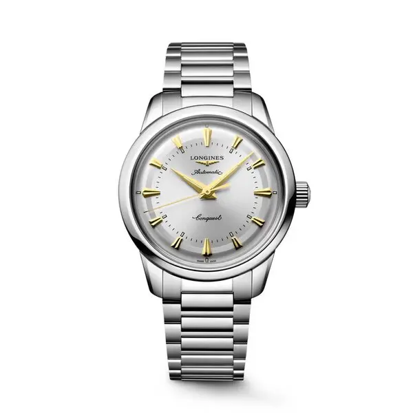 LONGINES Conquest Heritage White Dial Watch, 38mm - Stainless Steel