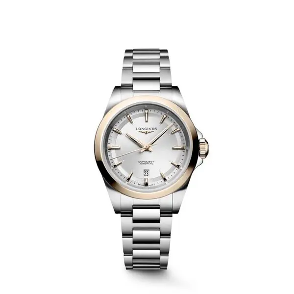 LONGINES Conquest Silver Dial Watch, 30mm - 18k Stainless Steel