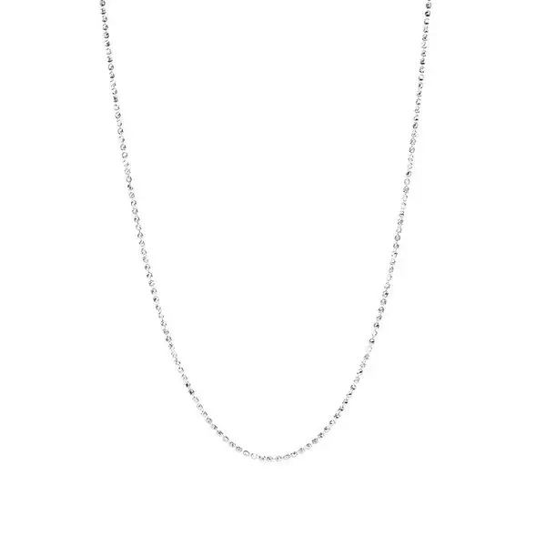 Benbridge 36-inch Diamond Cut Bead Necklace - Plt