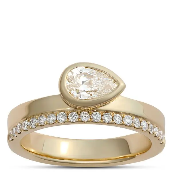 Benbridge 14k Yellow Gold Pear-shaped Diamond Engagement Ring - G-h