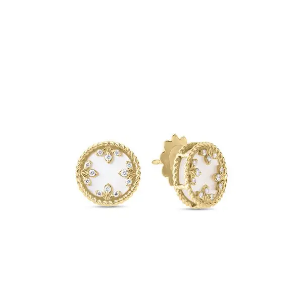 Roberto Coin 18k Yellow Gold Venetian Medallions Stud Earrings - Yg