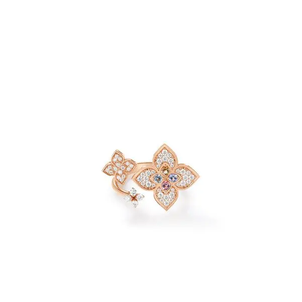 Roberto Coin 18k Rose Gold Venetian Princess Diamond Ring - Rg