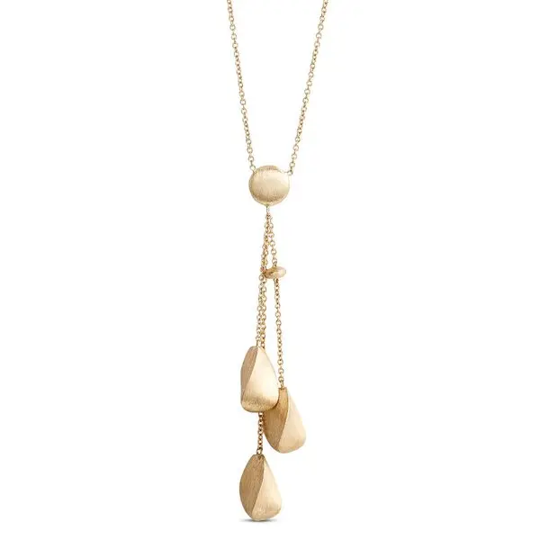 TOSCANO Beaded Drop Necklace 14k Yellow Gold - Yg