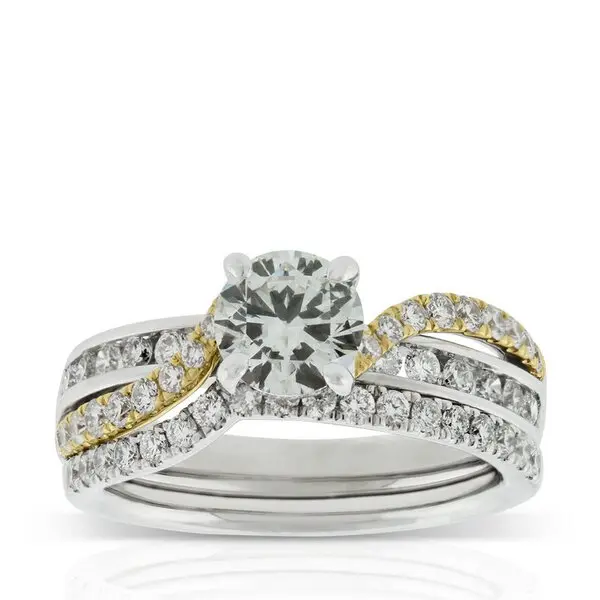 Benbridge Two-tone Diamond Bridal Set - H-j