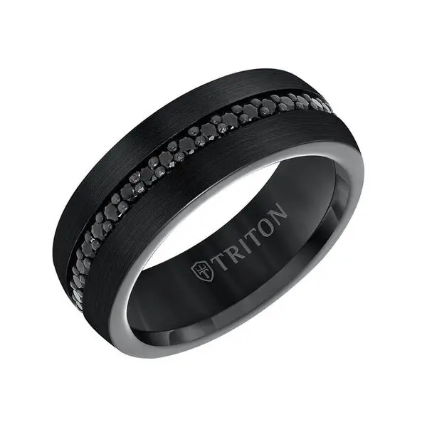 TRITON 8mm Sapphire Eternity Band - Black