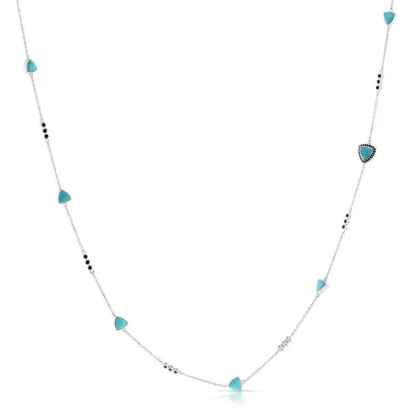 Benbridge Turquoise And Black Sapphire Necklace - Blue