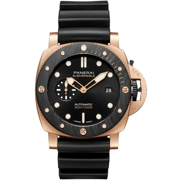 Panerai Submersible Quarantaquattro Goldtech Orocarbo Watch 44mm - Rg