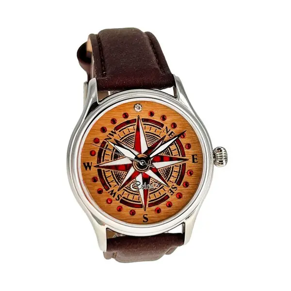 CELESTE Compass Dial Watch 38mm - Stainless Steel