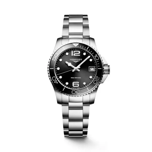 LONGINES Hydroconquest Sunray Black Dial Watch, 32mm - Stainless Steel