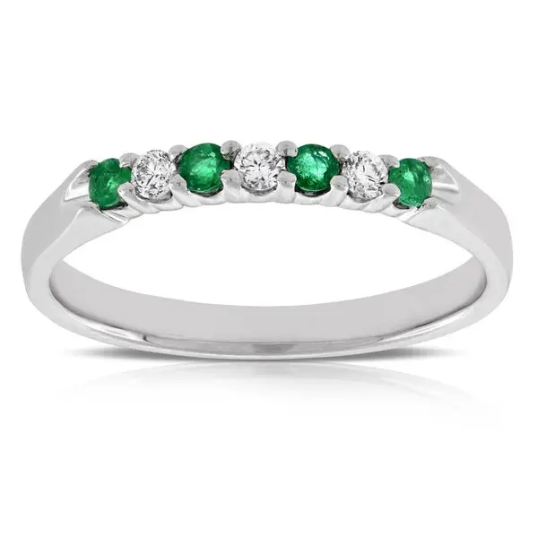Benbridge 14k White Gold Emerald And Diamond Ring - Green