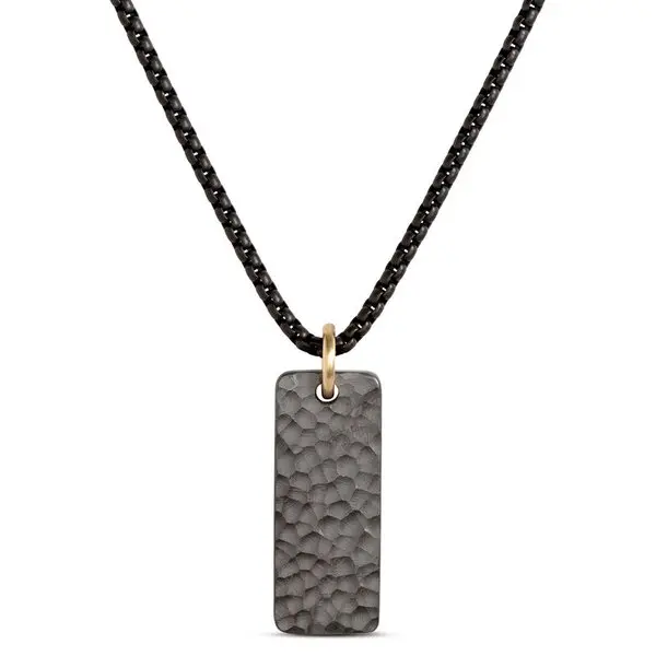 Benbridge Zirconium Dog Tag Pendant Necklace - 14k Stainless Steel