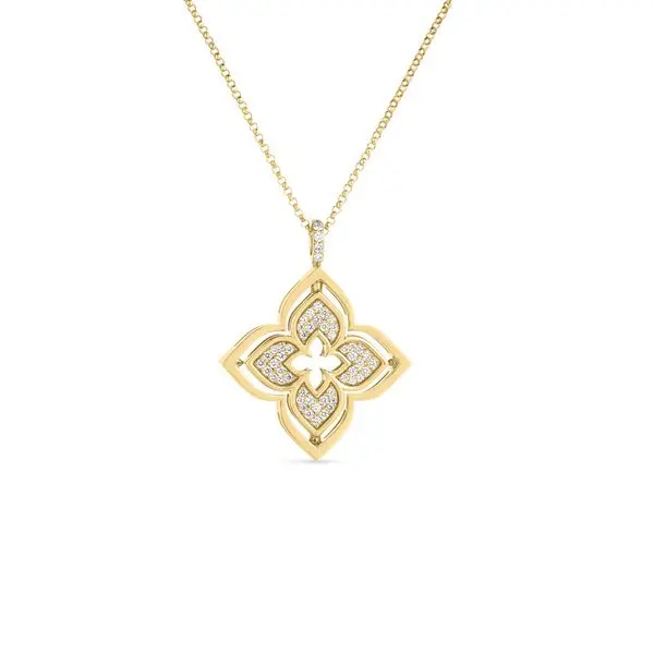 Roberto Coin 18k Yellow Gold Venetian Princess Flower Necklace - Yg
