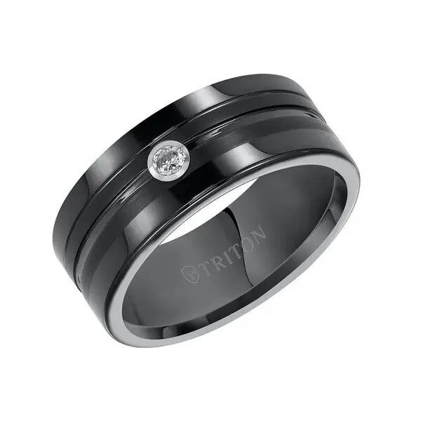 TRITON Stone Diamond Band - Tungsten