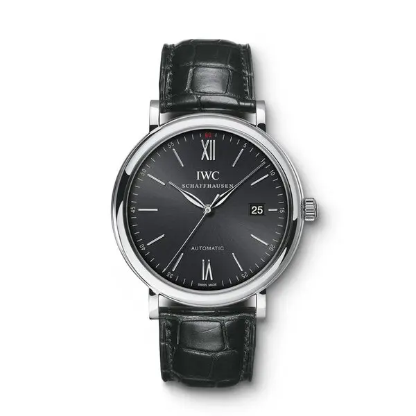 IWC SCHAFFHAUSEN Portofino Automatic Black Dial Watch, 40mm - Stainless Steel