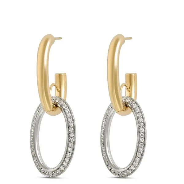 TOSCANO Oval Drop Diamond Earrings - Tt