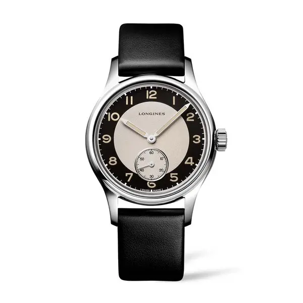 LONGINES Heritage Classic Tuxedo 38mm Leather Automatic Watch - Stainless Steel