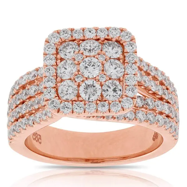 Benbridge 14k Rose Gold Halo Diamond Ring - Rg