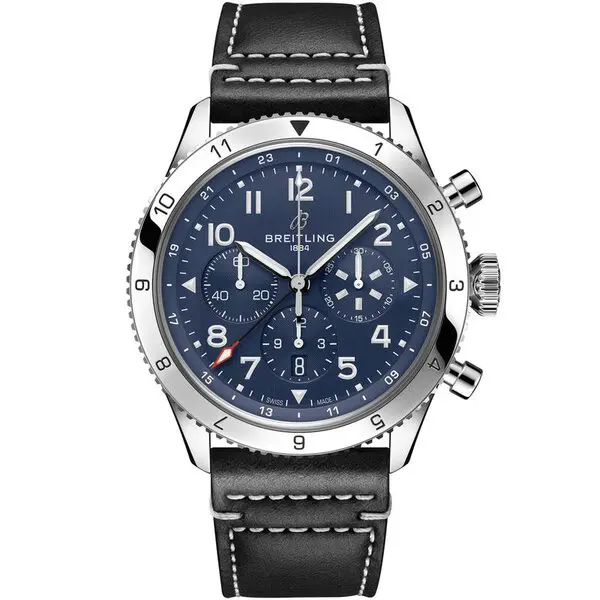 Breitling Classic Avi Super Avi B04 Chronograph Gmt Tribute To Vought F4u Corsair Blue Dial Watch - Stainless Steel