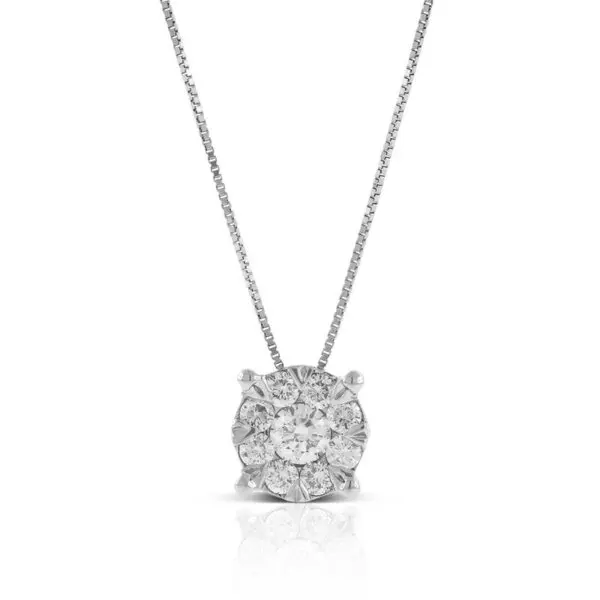 Benbridge 1/2 Ctw. Halo Diamond Pendant - Wg