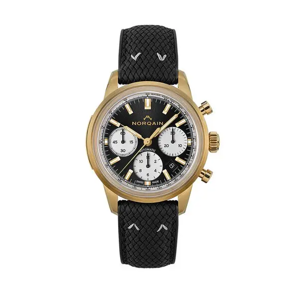 NORQAIN Freedom 60 Chrono Black Dial Watch, 40mm - Bronze