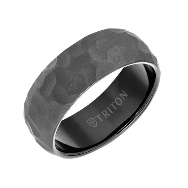 TRITON 8 Mm Hammered Band - Tungsten