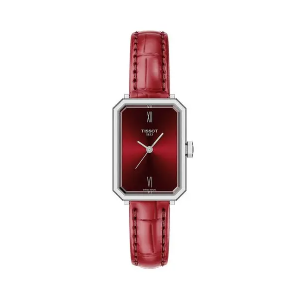 TISSOT Srv Red Dial Watch - Stainless Steel