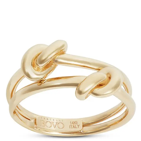 TOSCANO 14k Double Love Knot Ring - Yg