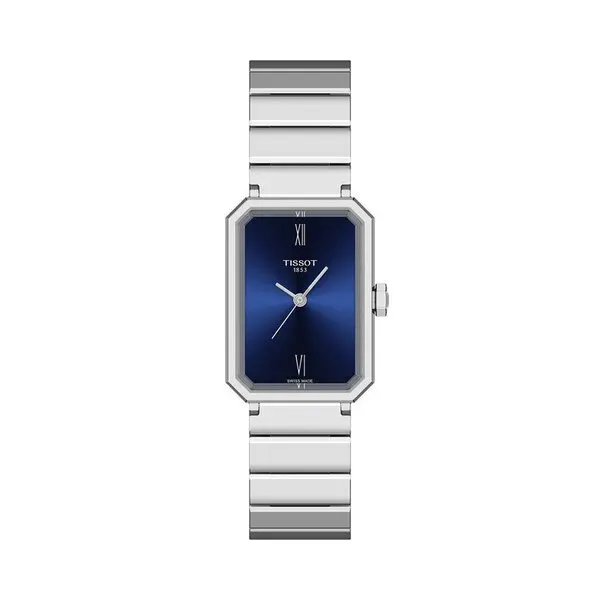 TISSOT Srv Blue Dial Watch, 30mm X 21.8mm - Stainless Steel
