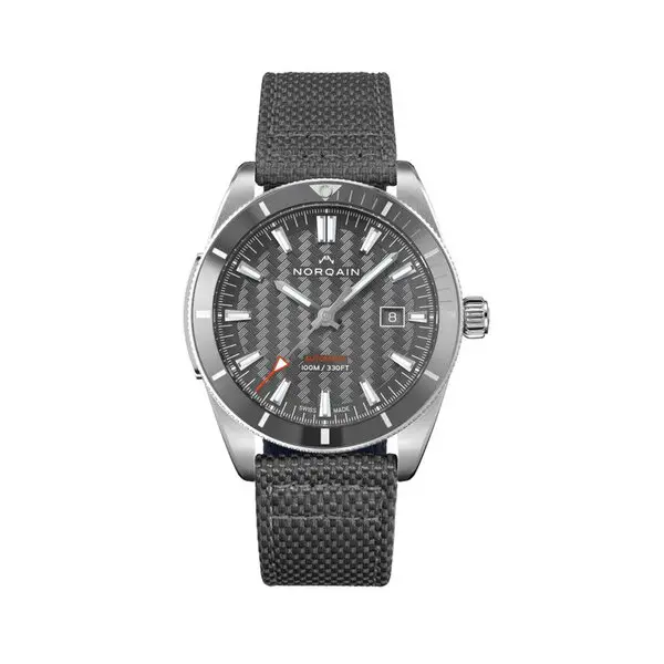 NORQAIN Adventure Sport 42mm Black Dial Watch - Stainless Steel