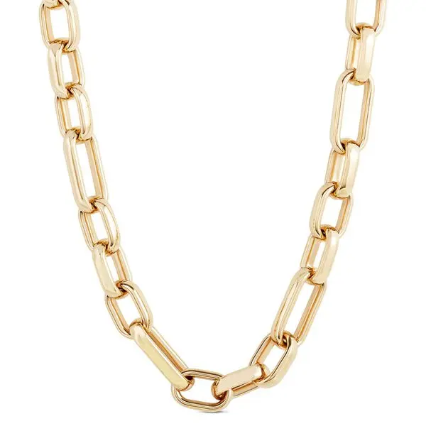 TOSCANO 14k Yellow Gold Oval Link Chain Necklace - Yg