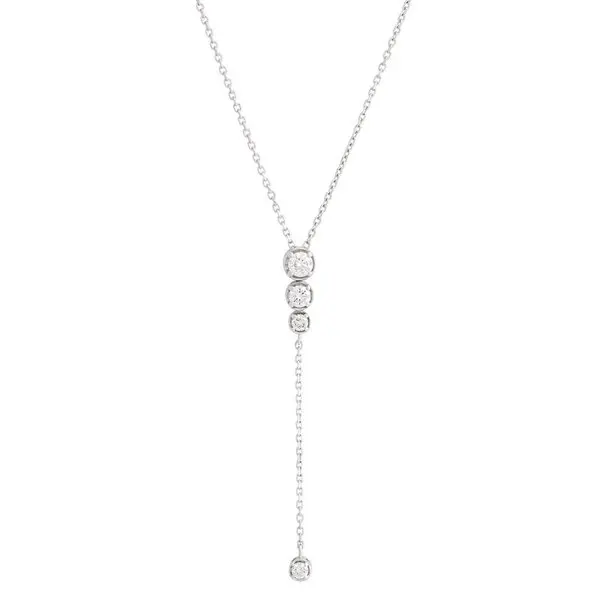 Benbridge Y-drop Diamond Pendant Necklace - H-j