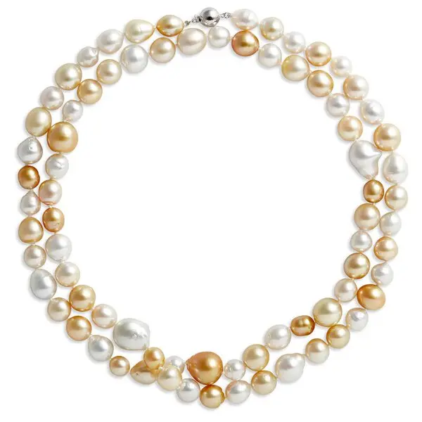 Benbridge 35-inch Baroque Pearl Strand In 14k White Gold - Wg