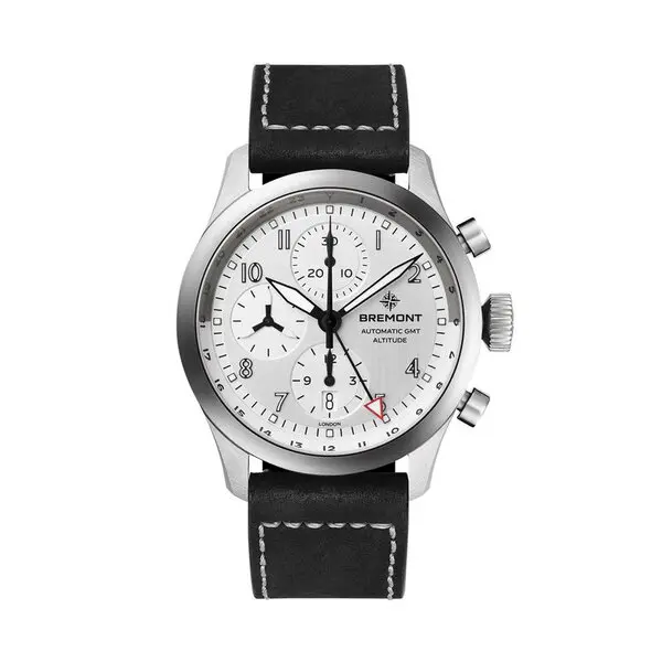 BREMONT Altitude Chronograph Gmt Silver Dial 42mm - Stainless Steel