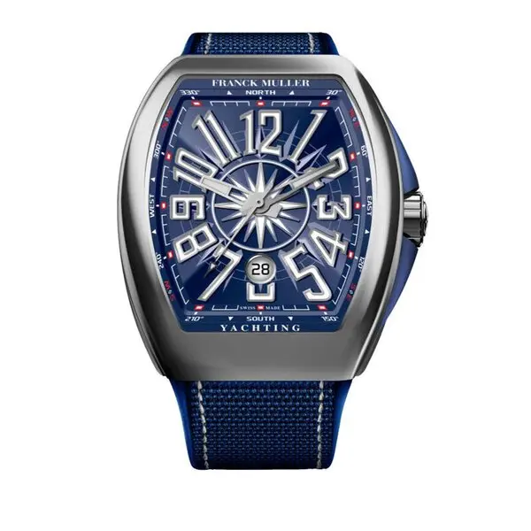 Franck Muller Vanguard Yachting Blue Dial Watch 44mm X 53.7mm - Stainless Steel
