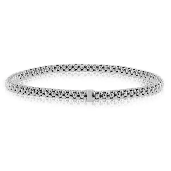 TOSCANO 14k White Gold Stretchy Bangle Bracelet - Wg