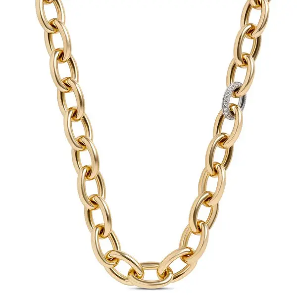 TOSCANO With Diamonds Oval Link Chain - Tt