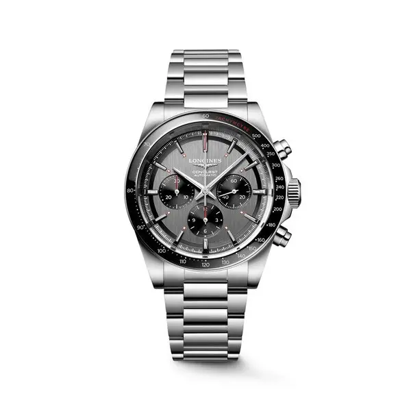 LONGINES Conquest Chrono Ski Edition Antracite Dial Watch, 42mm - Stainless Steel
