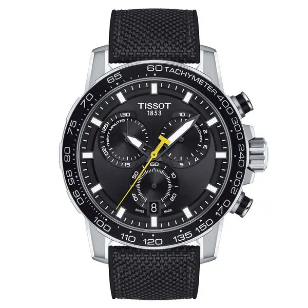 TISSOT Supersport Chrono Black Dial Watch - Stainless Steel